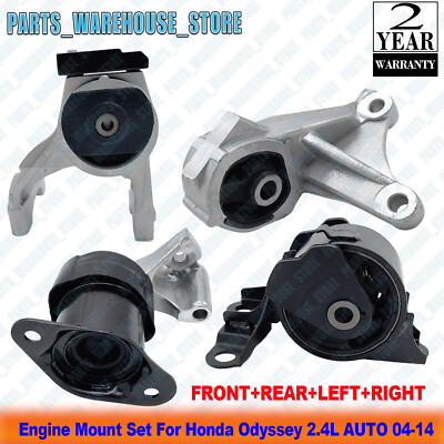 Front+Rear+Left+Right Engine Mounts For Honda Odyssey RB K24 2.4L 2004 ...