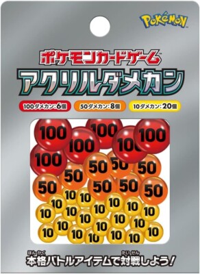 Pokemon Center Card Game Acrylic Damage Counter Ver.2 TCG JAPAN ...