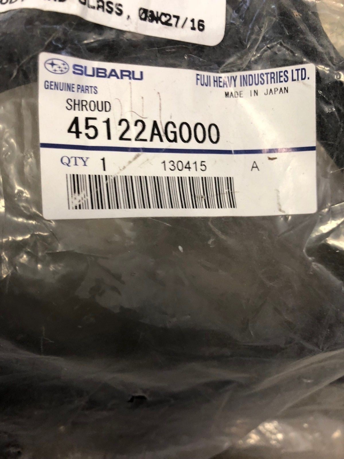 Subaru Genuine Fan Shroud 45122AG000 2008-2013 FORESTER IMPREZA | eBay