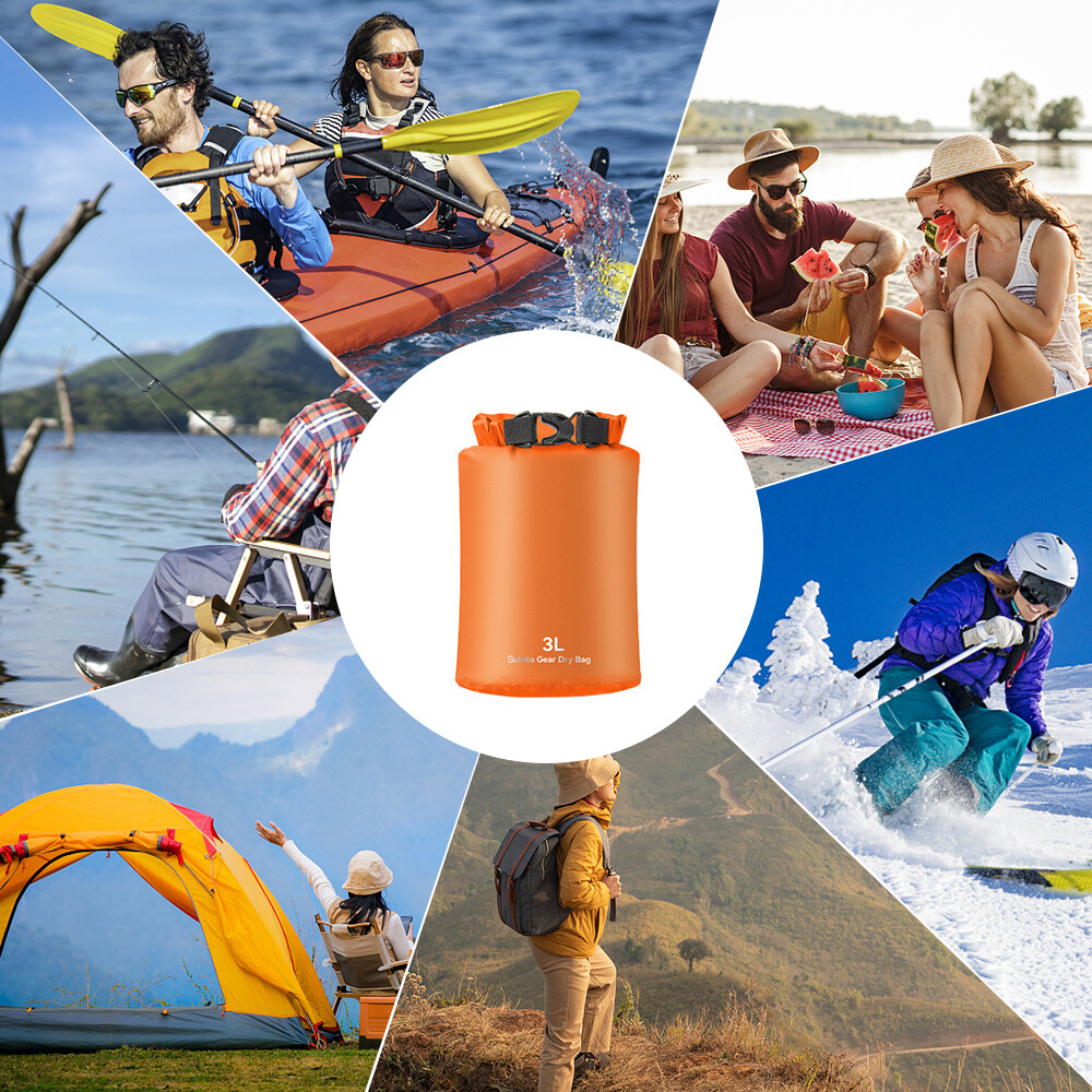 5pcs Ultralight Dry Sack Waterproof Dry Bag Outdoors Stuff Sacks for ...