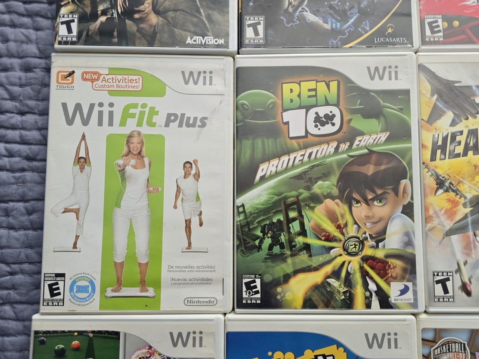 Lot Of 11 Wii Games w/ Original Cases Call of Duty 3 - wii Plus Fit ...