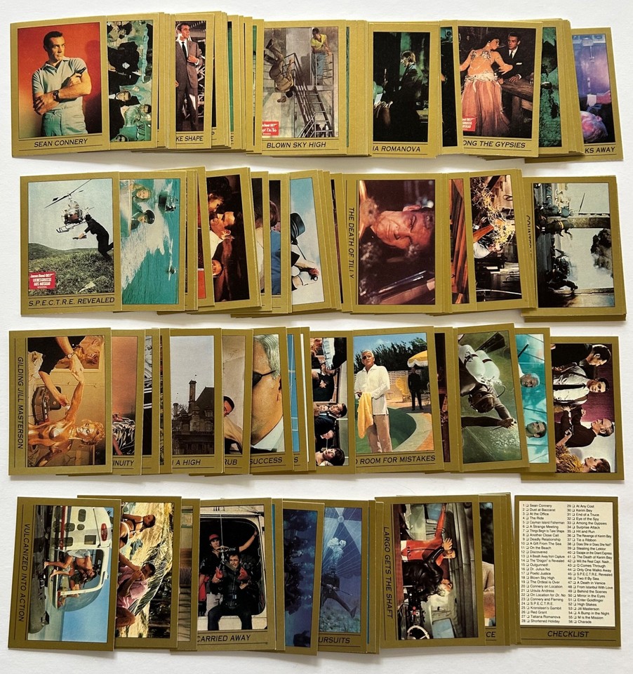 1993 James Bond 007 Complete Trading Card Set Sean Connery Old Vintage ...