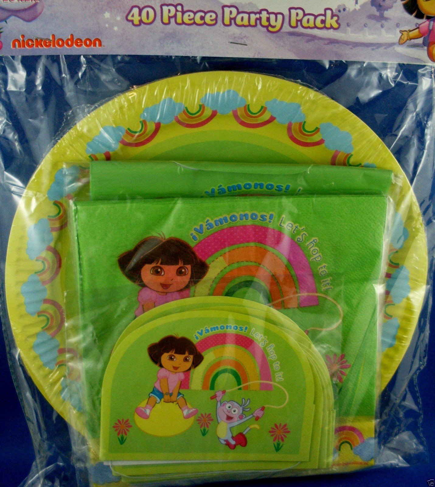NEW Nickelodeon DORA The Explorer 40Pc PARTY PACK Napkins Plates Hats ...