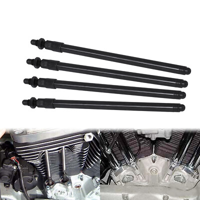 Adjustable Pushrods 4 Black Push Rods Fit For Harley Twin Cam Models ...