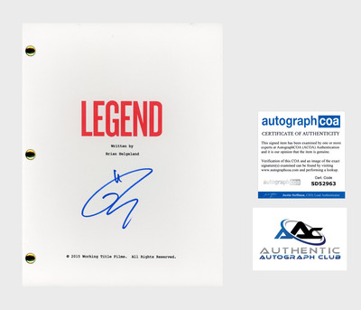 TOM HARDY AUTOGRAPH SIGNED LEGEND FULL SCRIPT SCREENPLAY ACOA | eBay
