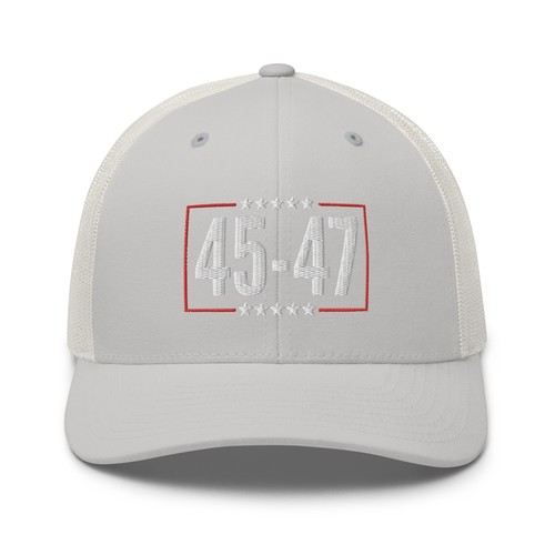 Trump 45 47 President hat, Embroidered Trucker Cap, Trump 2024 hat ...