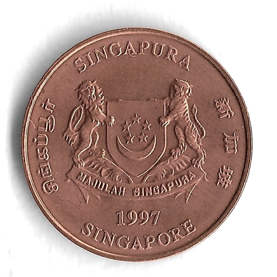*Rare, From Sets* 1997 Singapore 1 Cent World Coin - Mintage 180,000 ...