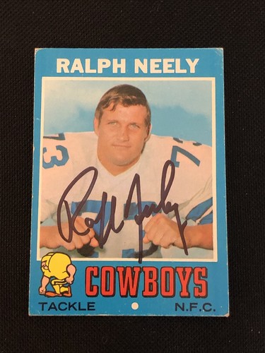 RALPH NEELY 1971 TOPPS SIGNED AUTOGRAPHED CARD #89 DALLAS COWBOYS | eBay