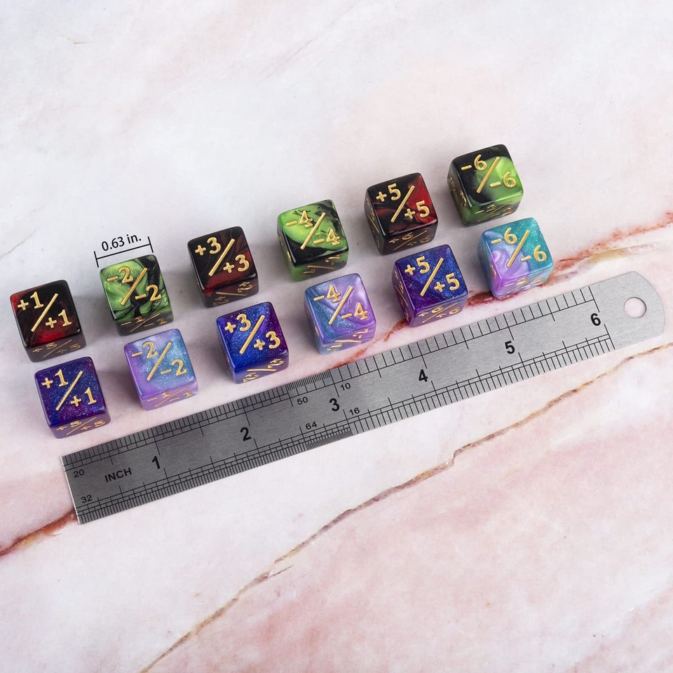 48 PCS Magic The Gathering MTG Counter Dice Marble Bulk Life Counters ...