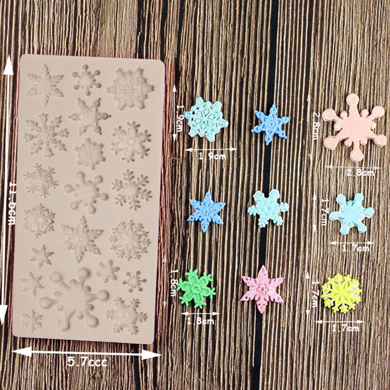 Christmas Snowflake Pattern Silicone Mold Chocolate Cake Baking Non ...