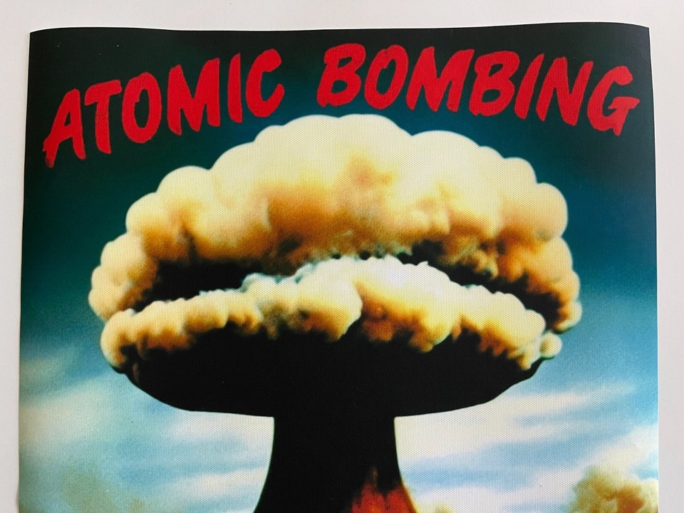 Atomic Bomb Poster Vintage Style 1950s Nuclear Blast Warning Sign ...
