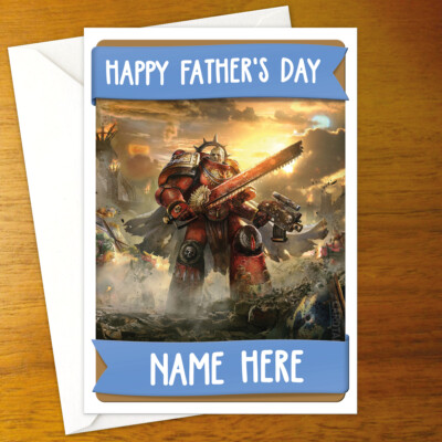 WARHAMMER 40K Personalised FATHER'S DAY Card - personalized dad daddy ...