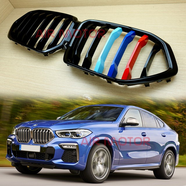 Fit BMW X-Series X6 G06 2020 M Color Gloss Black Front Grille M ...