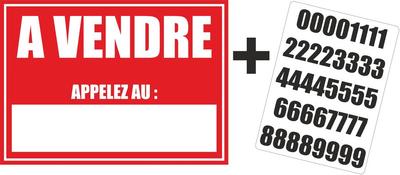 Autocollant sticker maison appartement a vendre + planche numero ...