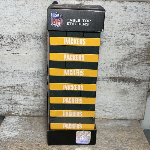 NFL Green Bay Packers Table Top Stackers Tower Game Wooden Blocks Brand ...