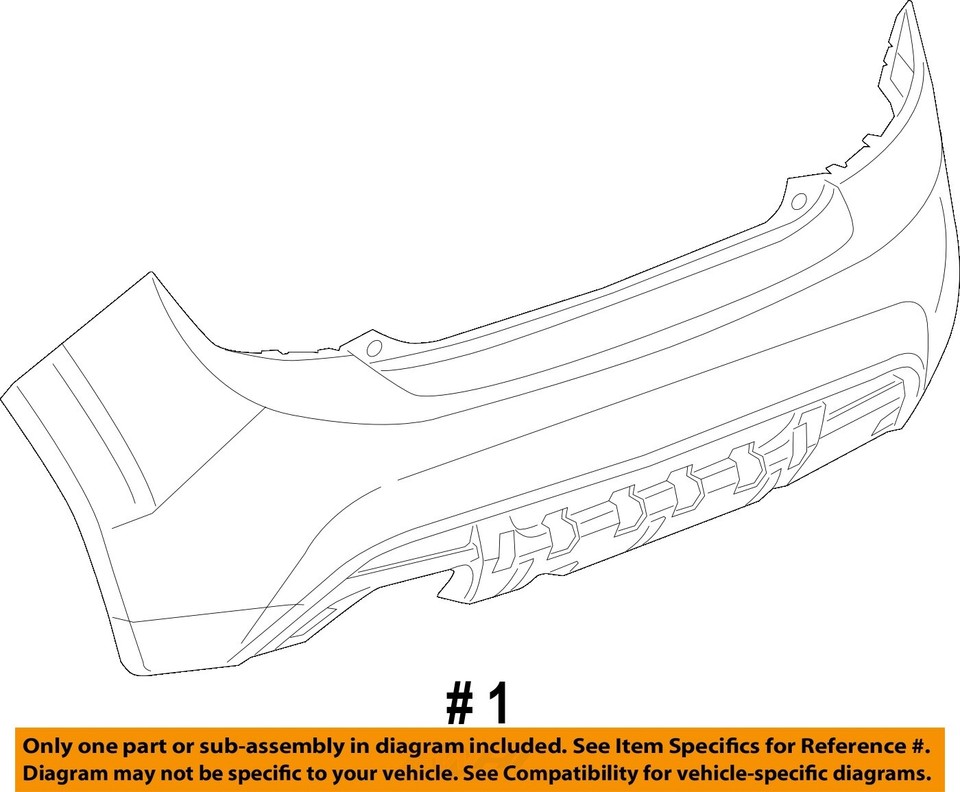 GM OEM 13-16 Sonic Rear Bumper Bumper Components-Bumper Cover 95472629 ...