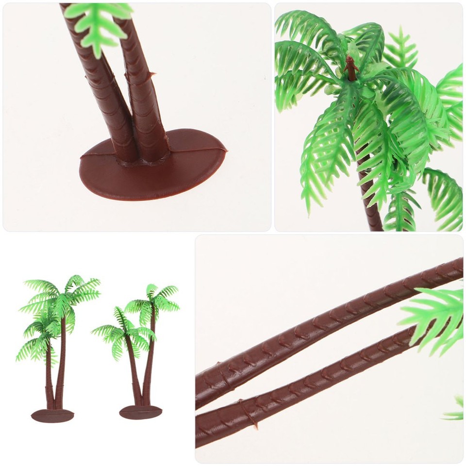 20 Pcs Coconut Tree Decorations Artificial Flower Mini Landscape ...