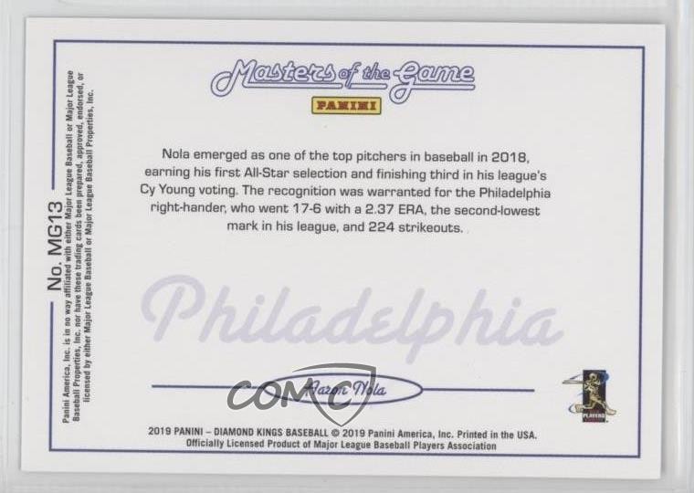 2019 Panini Diamond Kings Masters of the Game Aaron Nola #MG13 | eBay