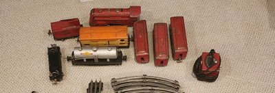 Lionel 264E Red Comet Commodore Vanderbilt Engine , Tender, Passenger ...
