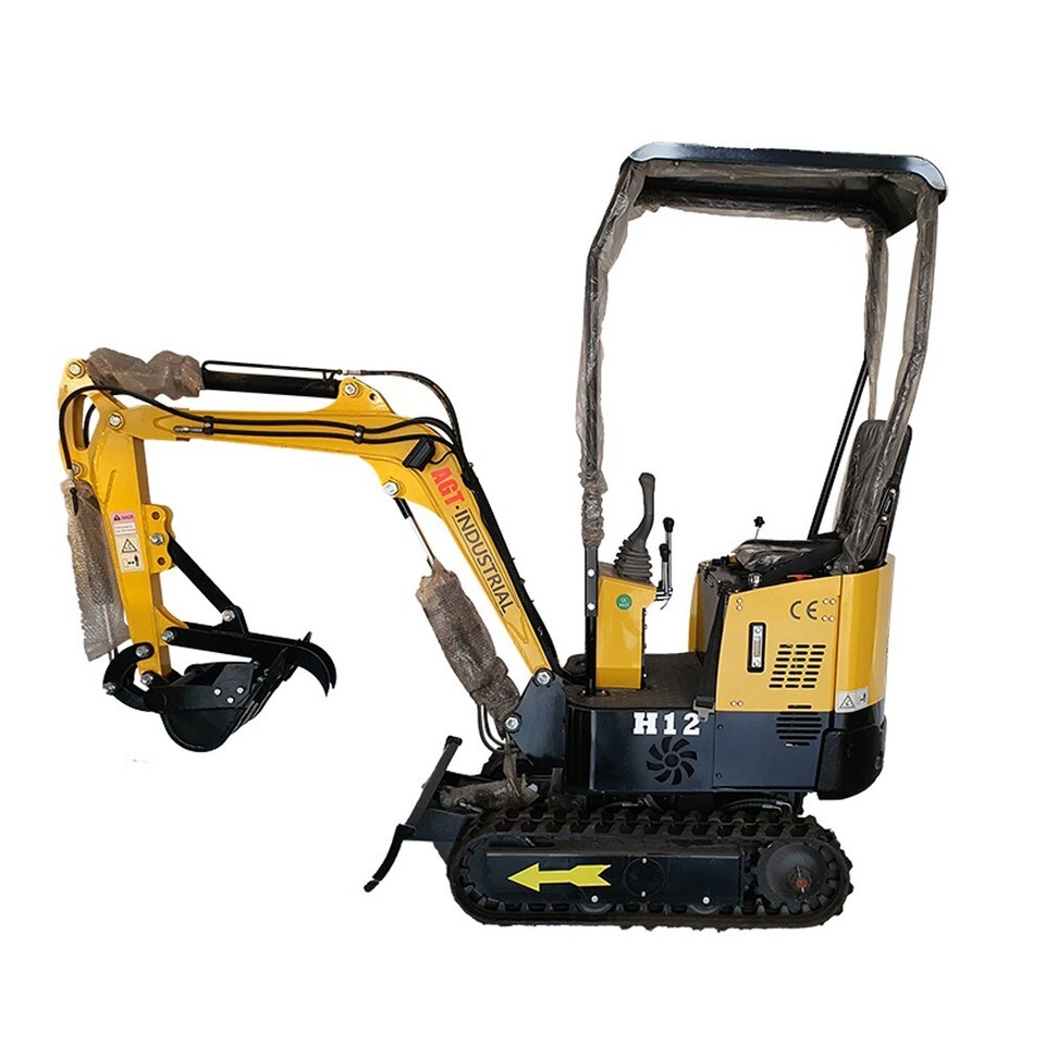 AGT New H12 Mini Excavator 13.5HP 1Ton Digger Tracked Crawler B&S Gas ...