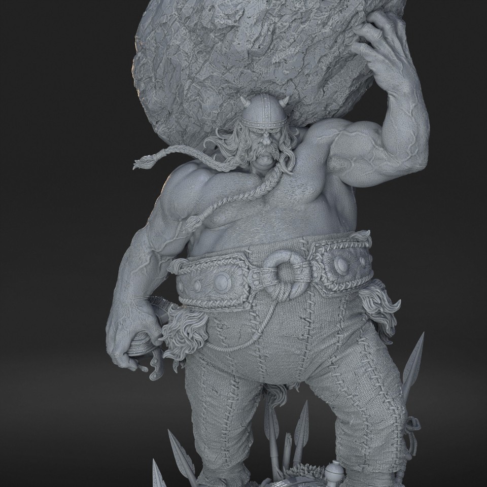 Obelix 3D Printed Figure, Asterix & Obelix Collectible Statue ...