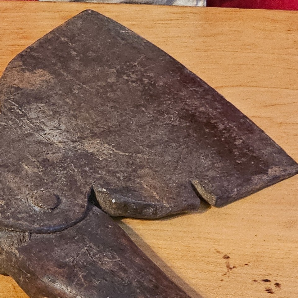 Antique Primitive Hand Tool Hammer Hatchet Shingling Axe Oak Handle ...