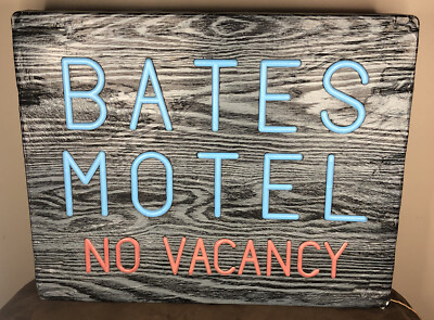 BATES MOTEL NO VACANCY Blow Mold LIGHTED SIGN Decoration Halloween ...