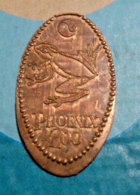 Phoenix Zoo elongated penny Arizona USA cent Frog copper souvenir coin ...