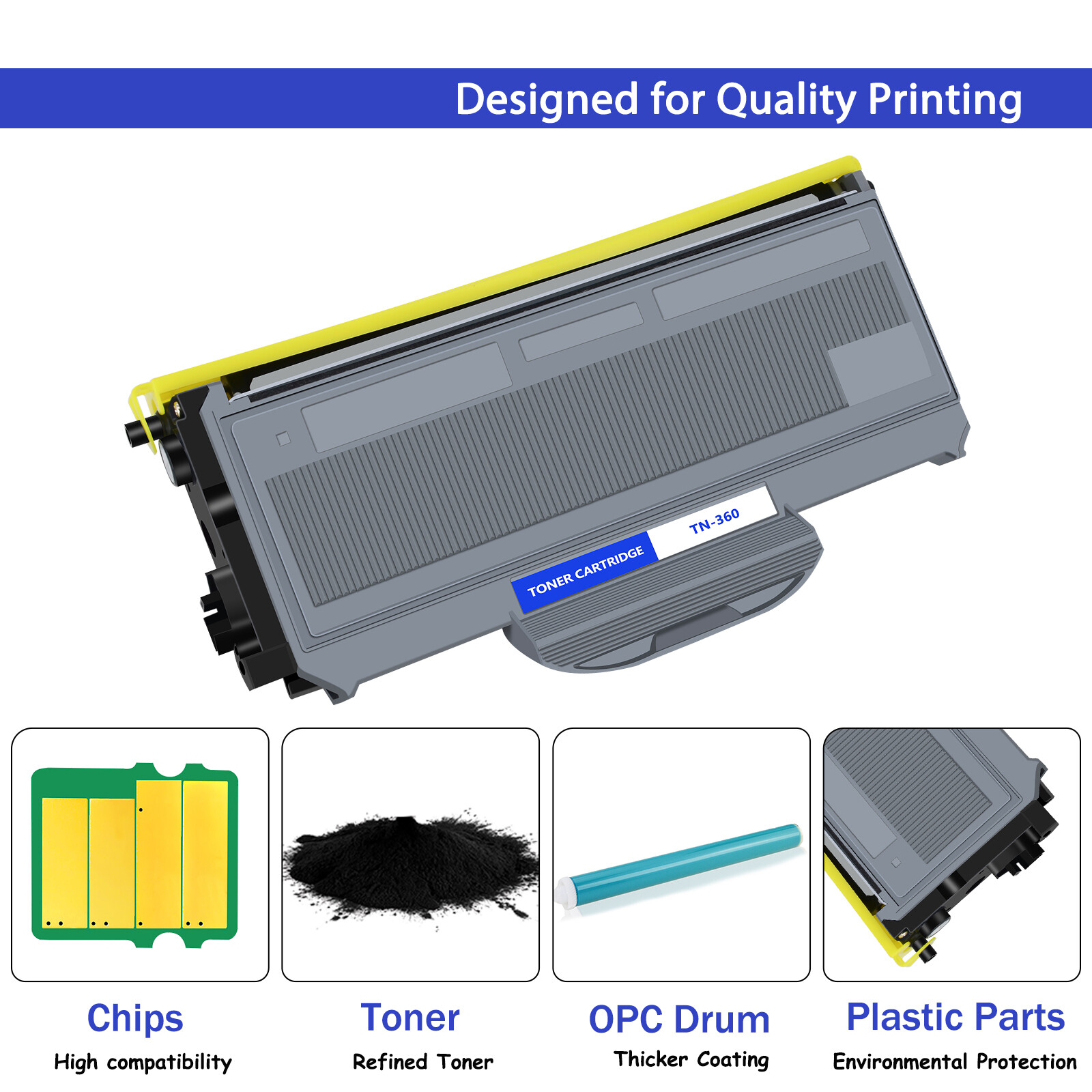 TN360 330 Toner DR360 Drum Unit for Brother DCP-7030 7040 HL-2150N MFC ...