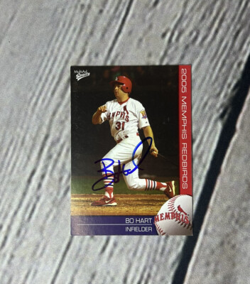 2005 Memphis Redbirds MultiAd Sports Bo Hart Card #14 Signed Auto | eBay