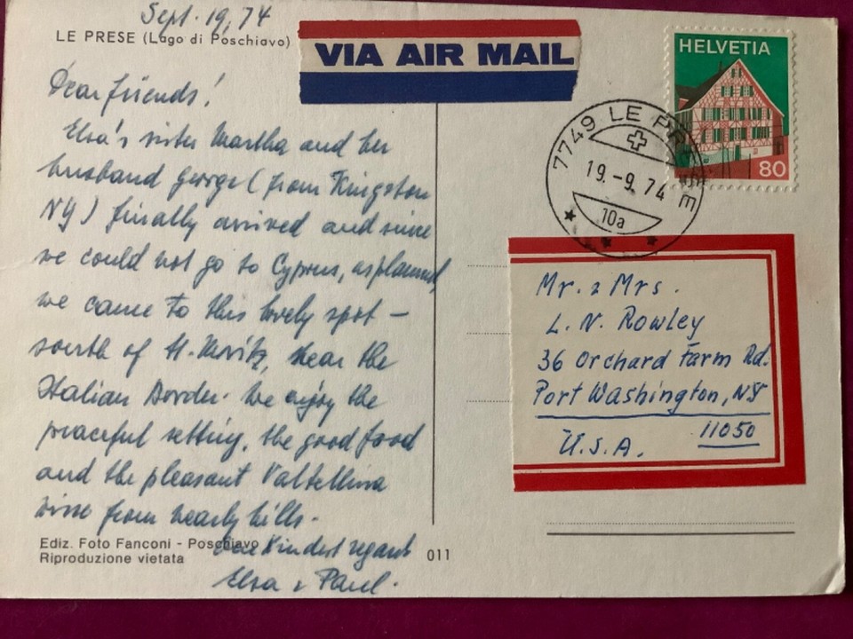 Aerial View, Hotel Le Prese, Lake Poschiavo, Prese, Switzerland ...