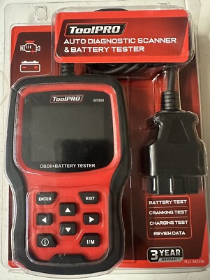 ToolPRO Auto Diagnostic Scanner OBD2 And Battery Tester BT500 | eBay ...