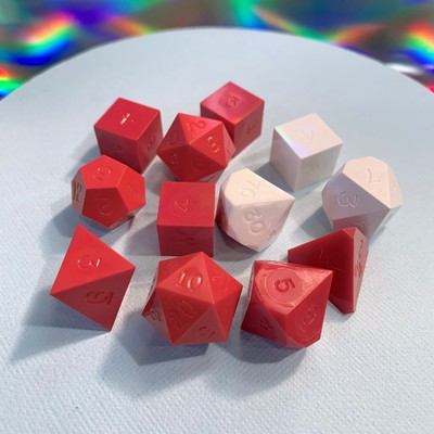 Gamescience Precision Dice_ Curated Red Set with White Accents_Hard to Find_RPG | eBay