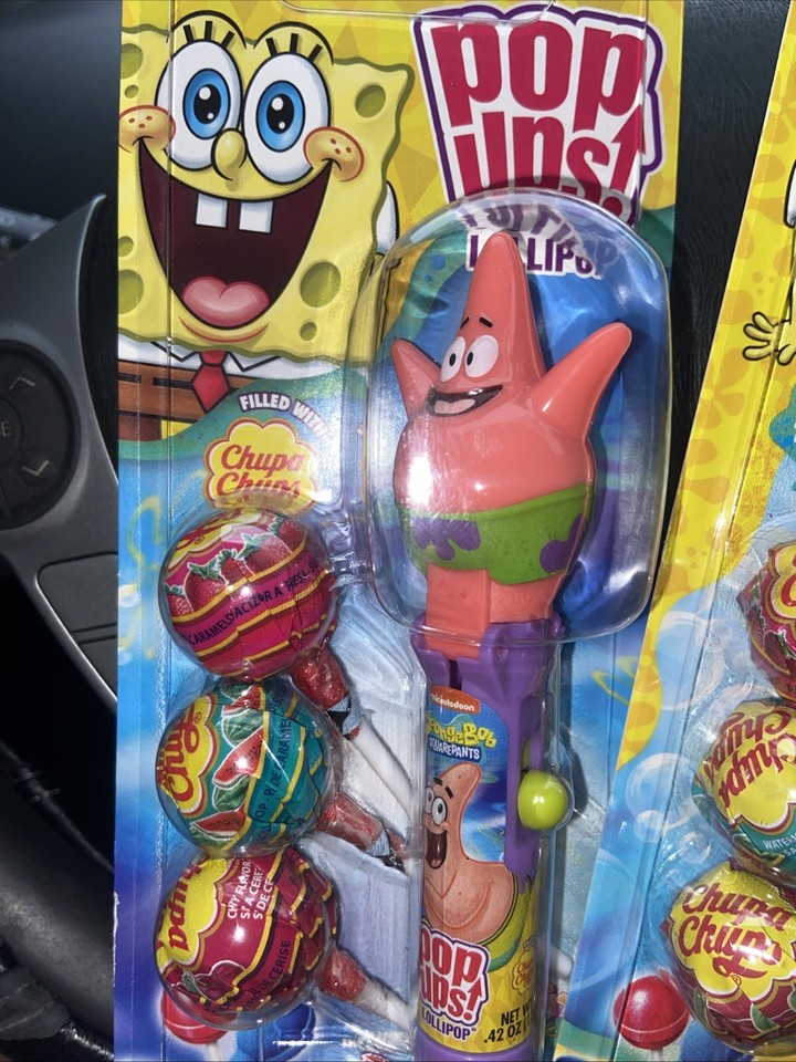 Patrick & Spongebob Pop Up Lollipop 3 Pieces 2 Pack Party Gifts 🎁 | eBay