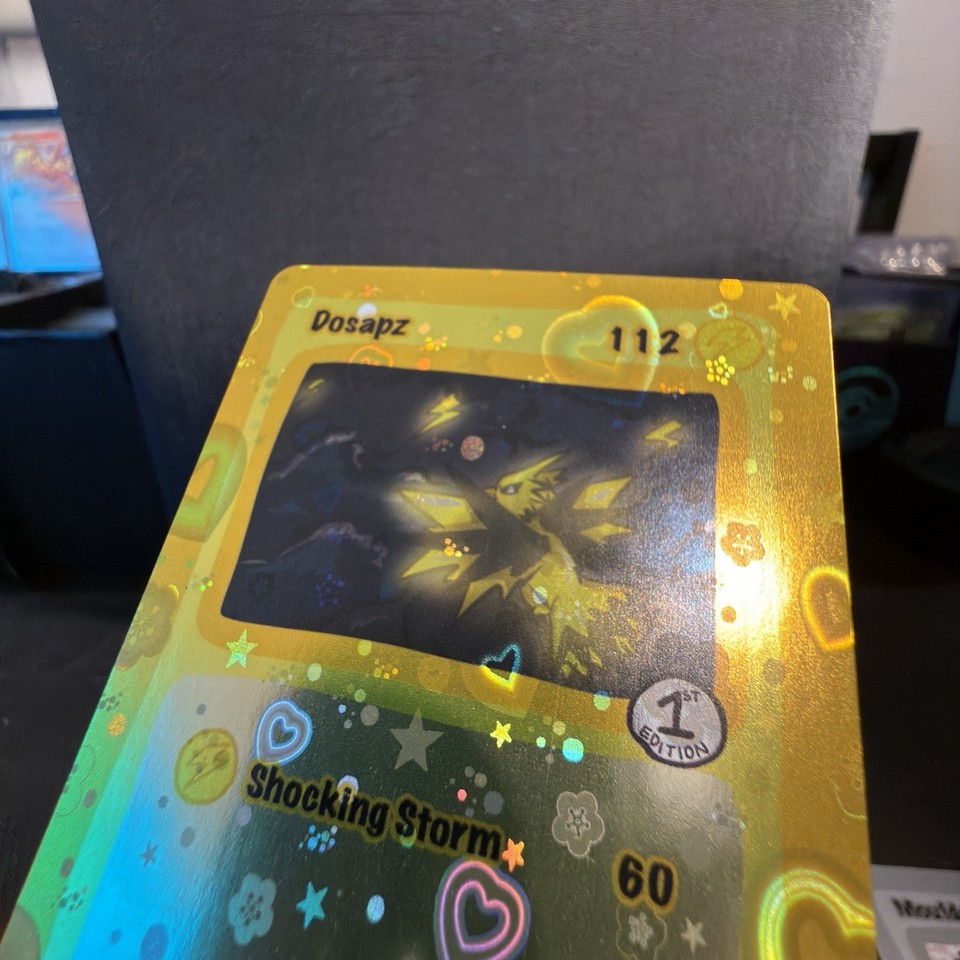 Dosapz POKIDOKI 145 Heart Holo 1ST EDITION Chef Ken Lee Fan Art Zapdos ...