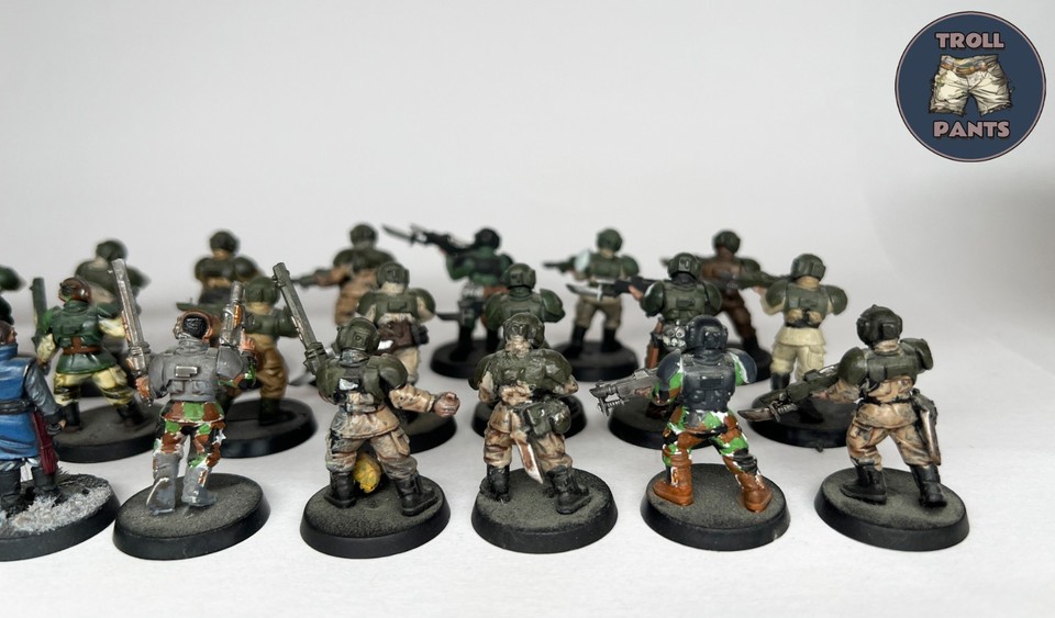 Warhammer 40k - Astra Militarum - 30 Cadian Troops inc Metal Commander ...