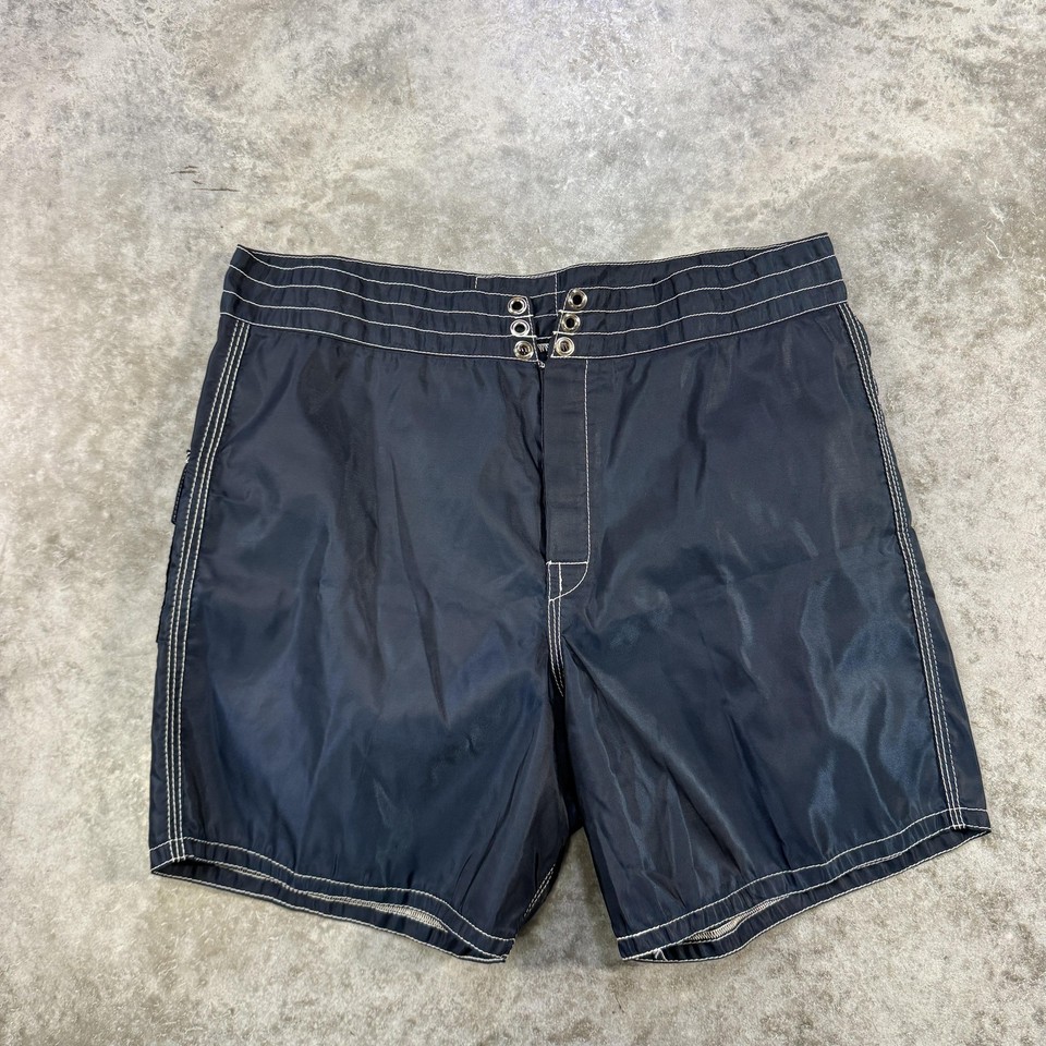 Birdwell Beach Britches Shorts Mens Medium Black Nylon Surf Swim Trunks ...
