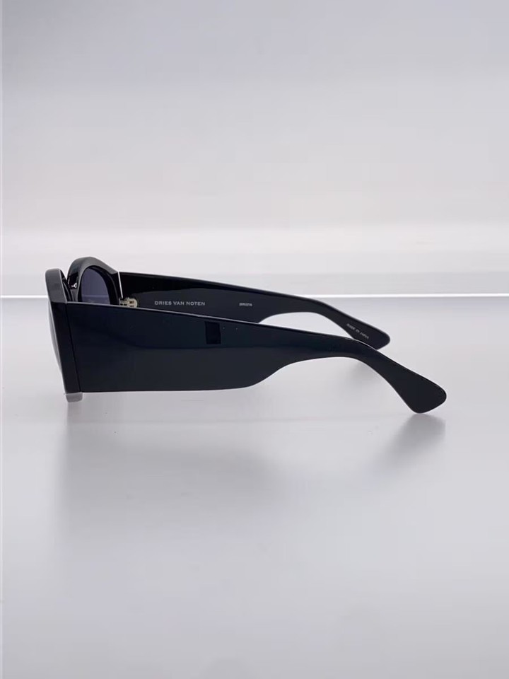 DRIES VAN NOTEN Men's Oval Plastic Sunglasses in Black and Green, Size ...