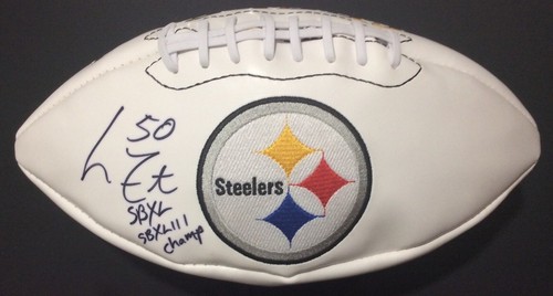 LARRY FOOTE SIGNED AUTOGRAPHED FOOTBALL MICHIGAN, PITTSBURGH STEELERS ...
