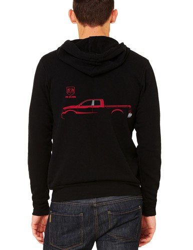 Men's Dodge Ram Truck C9 Black Zipper Hoodie Car 2500 Classic 1500 ...