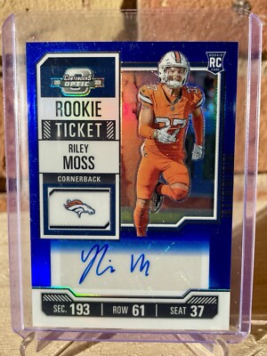 2023 Contenders Optic Riley Moss Rookie Ticket AUTO Blue /75 RC ...