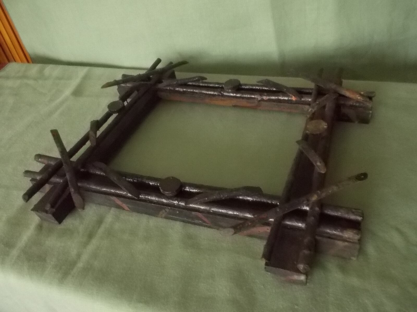 RUSTIC Adirondack Twig & Wood PICTURE FRAME American FOLK ART for 8x10 ...