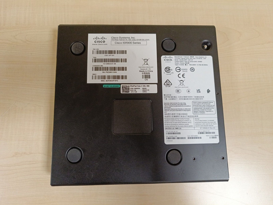 Cisco Isr 900 Séries C921-4P V01 Gigabit Ethernet Sécurité Routeur | eBay