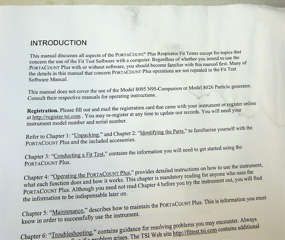 TSI PortaCount Plus Model 8020 Operation and Service Manual Second ...