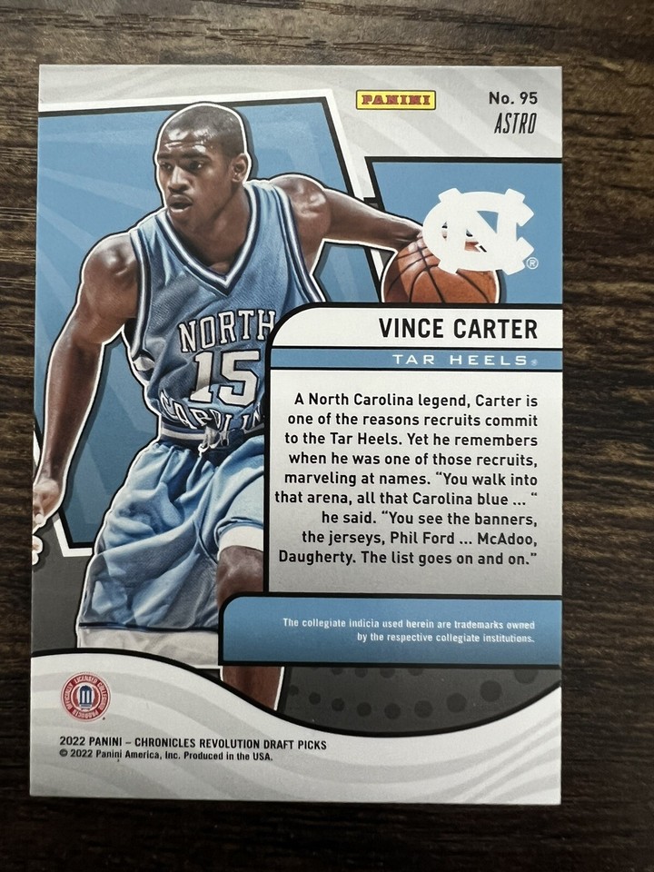 Vince Carter 2022-23 Panini Chronicles Draft Picks ASTRO Revolution SP ...