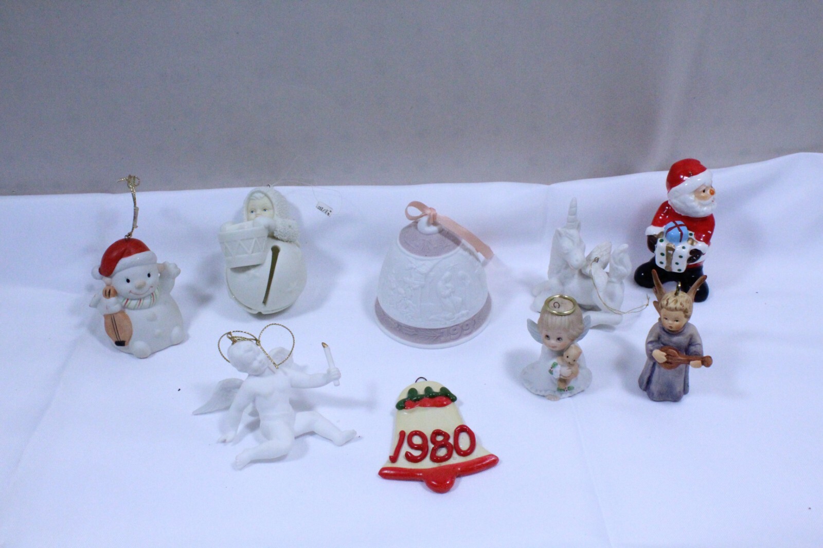 (9) Christmas Ornaments Ceramic Boehm, Ebeling & Reuss, Ruth Morehead ...