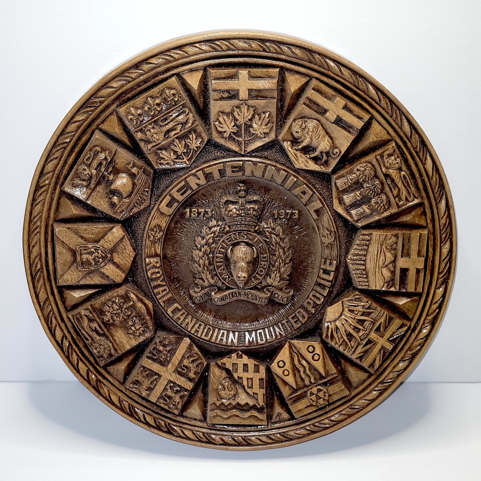 🔥 Vintage Rare ROYAL CANADIAN MOUNTED POLICE RCMP Centennial Plaque 13. ...