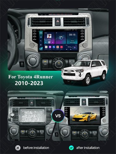 4+32GB Stereo For 2010-2023 Toyota 4Runner Carplay Radio GPS Nav Wifi ...
