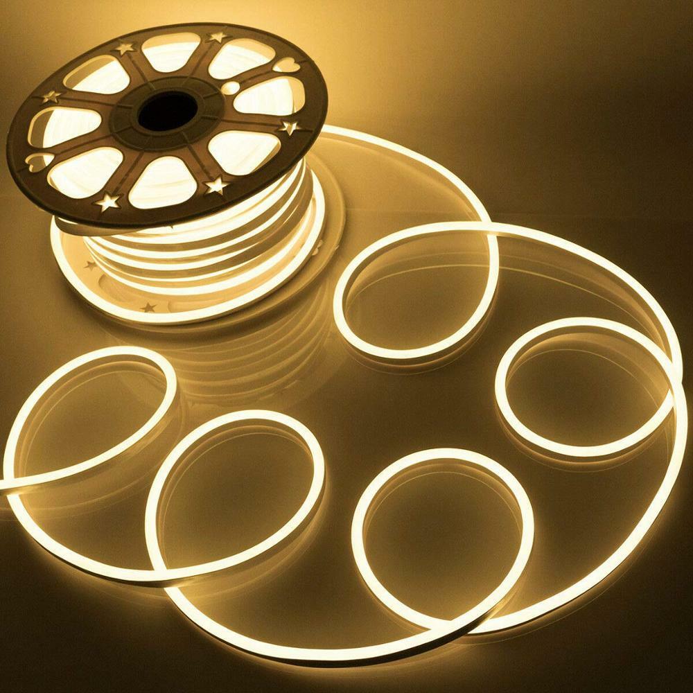 150ft 110V Flexible LED Neon Rope Light Strip Waterproof for Outdoor ...