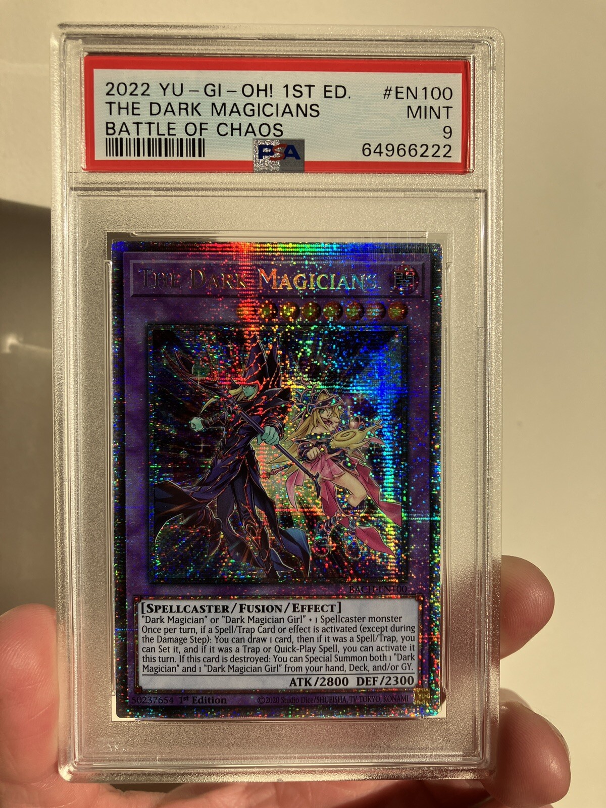 Yugioh BACH-EN100 The Dark Magicians Starlight Rare 1st Edition PSA 9 | eBay